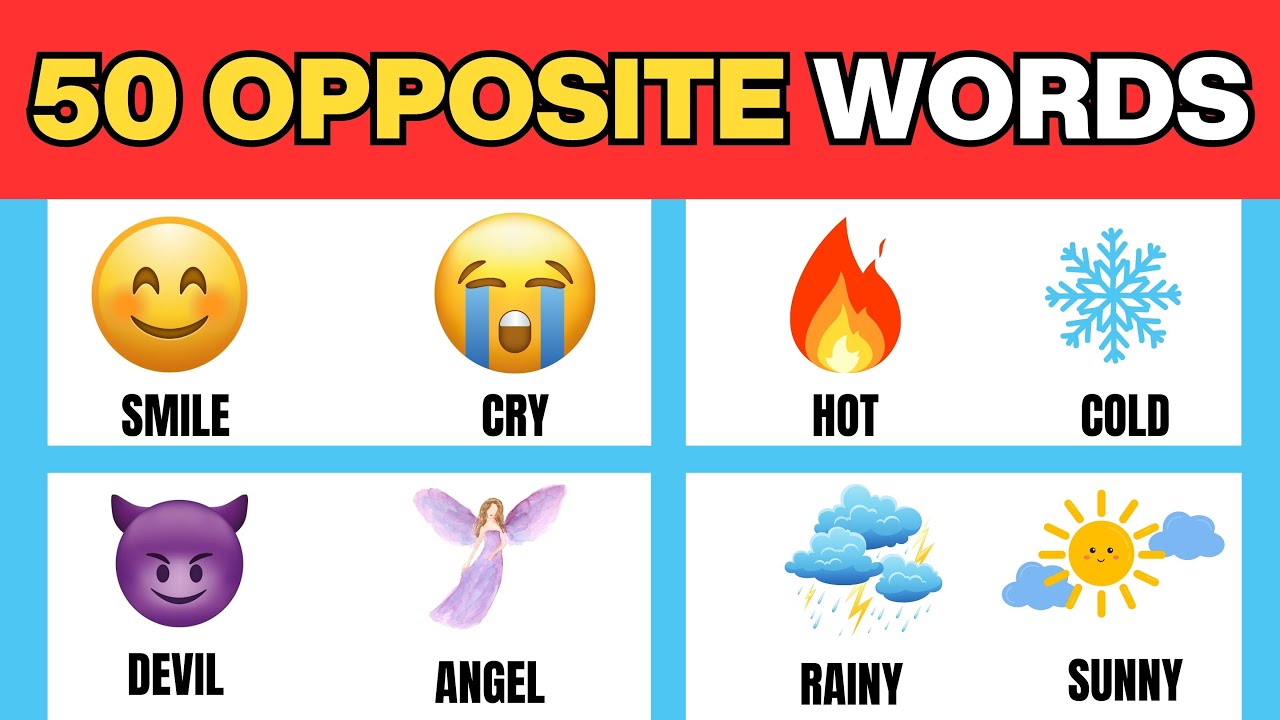 Opposite Words Quiz for Kids | Learn English Vocabulary Fun Game ...