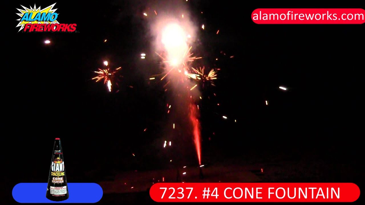 #4 Cone Fountain- #7237- Alamo Fireworks - YouTube