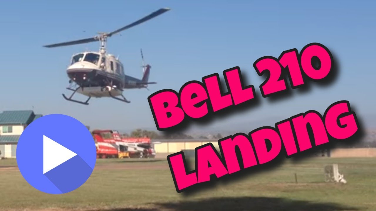 Firefighting aircraft: Bell 210 Landing - YouTube