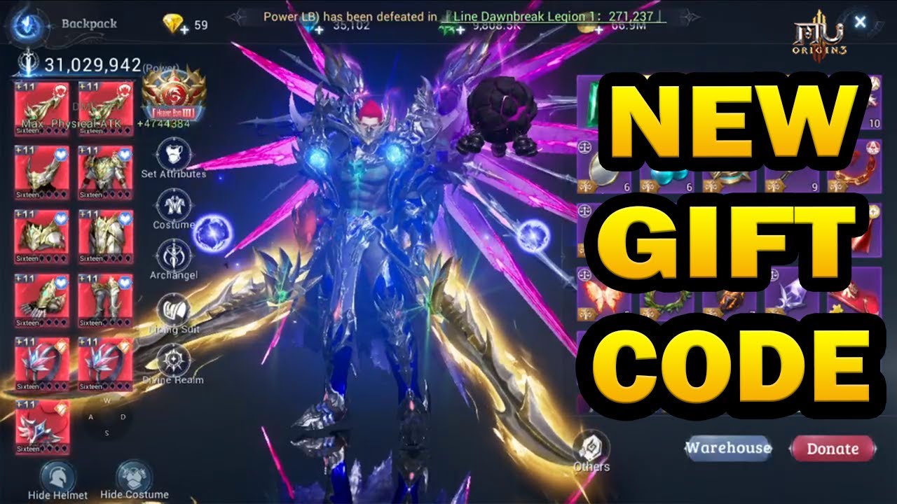 MU ORIGIN 3 ASIA - NEW GIFT CODE | MenchDrey - YouTube