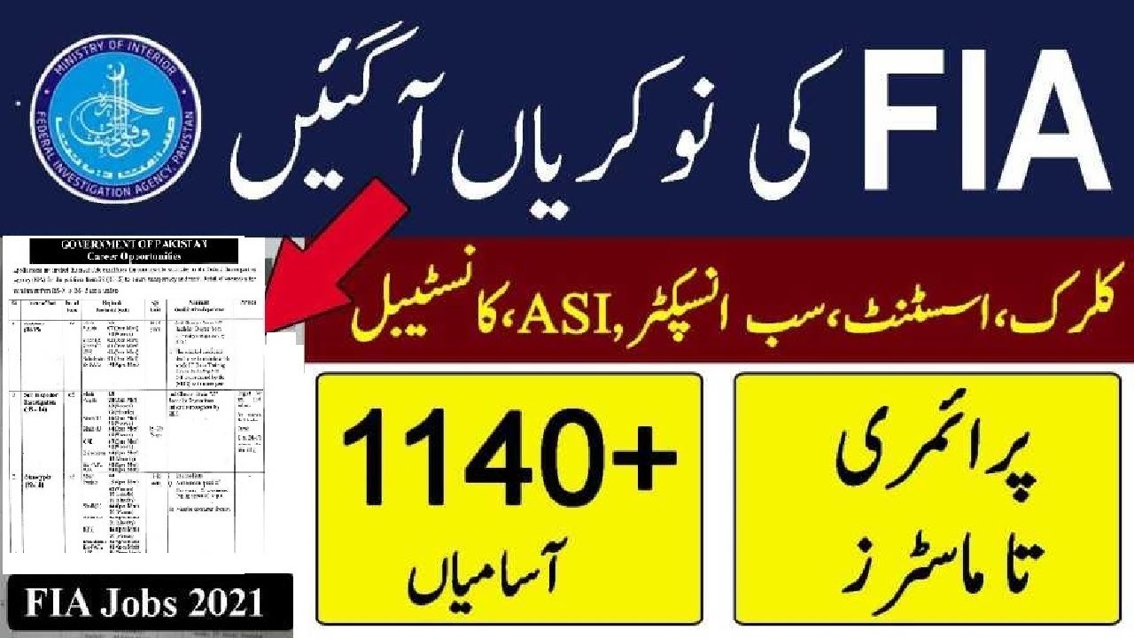 FIA Jobs 2021 Online Registration jobs fia gov pk | Apply Now - YouTube