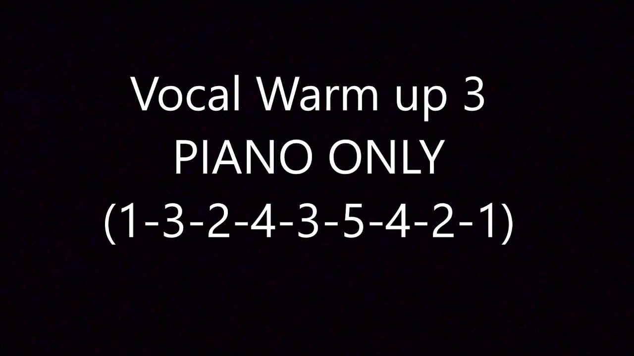 Vocal Warm Up 3 - PIANO ONLY - YouTube
