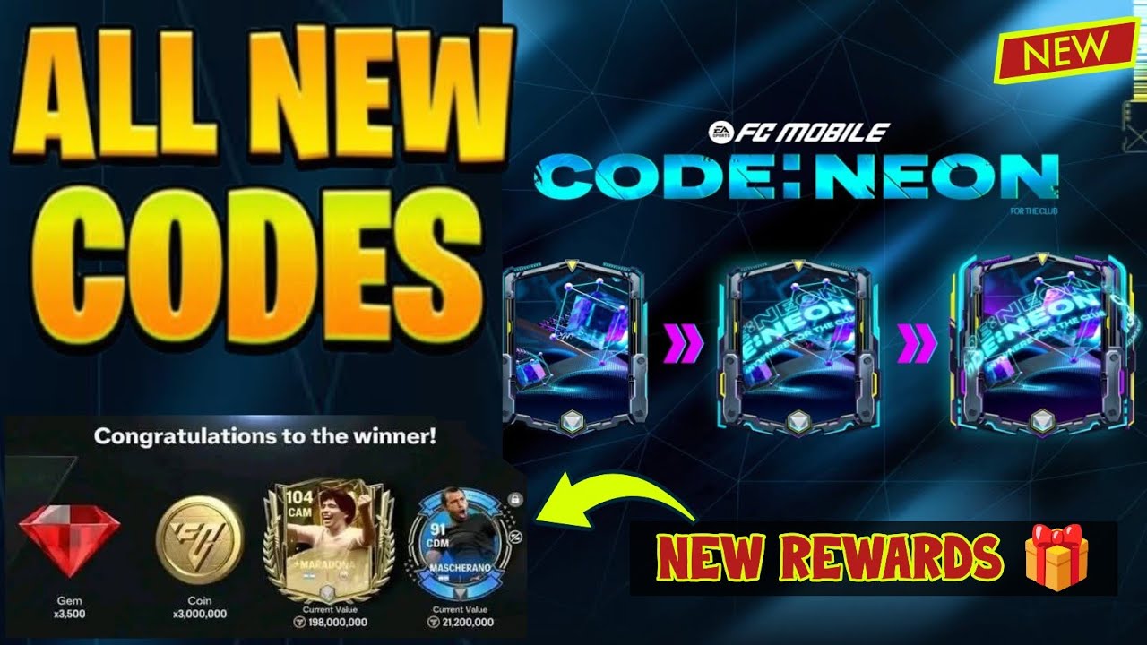 ⚠️ *NEW NEON ⚠️ EA FC MOBILE CODES FOR COINS FEBRUARY 2025 | FC MOBILE ...