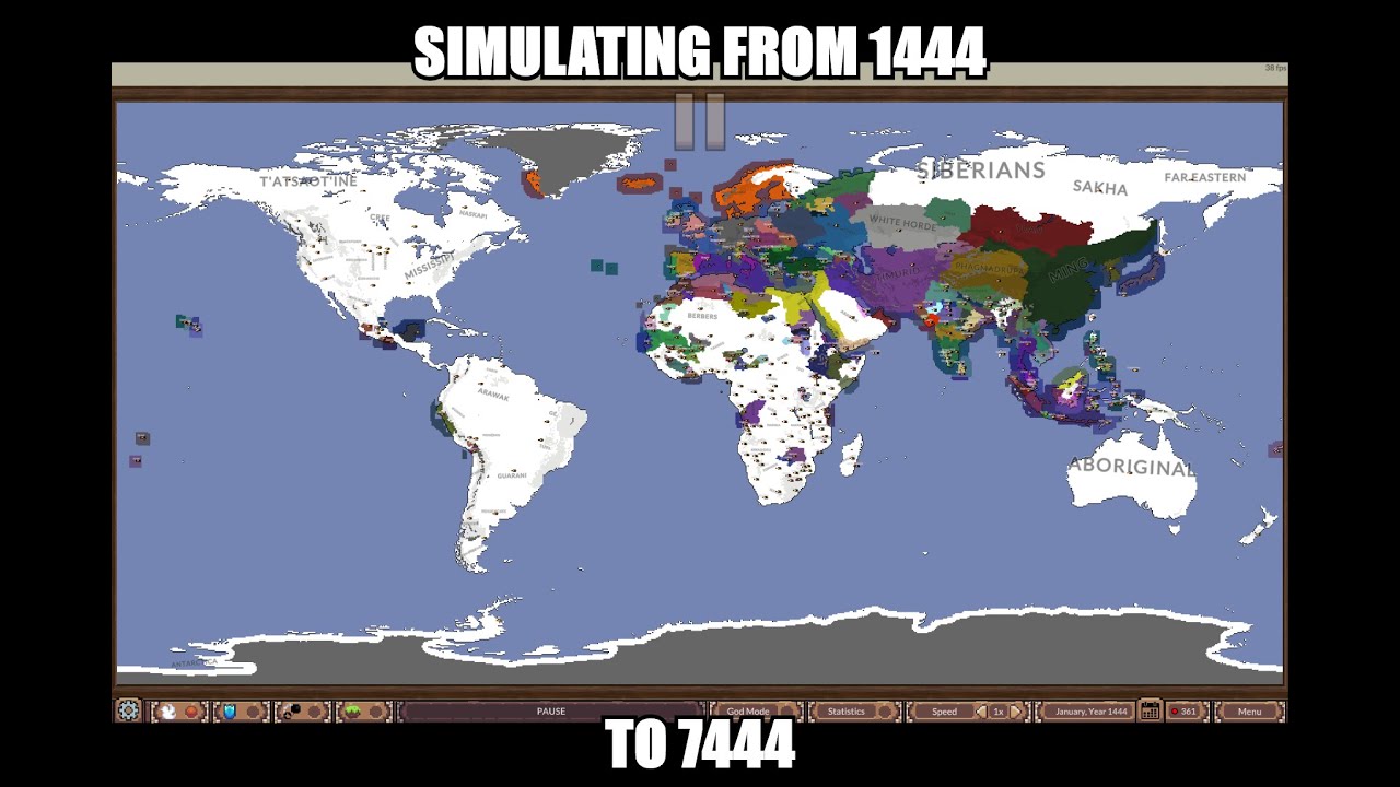 Simulating 6000 years from 1444 in Ages of conflict - YouTube