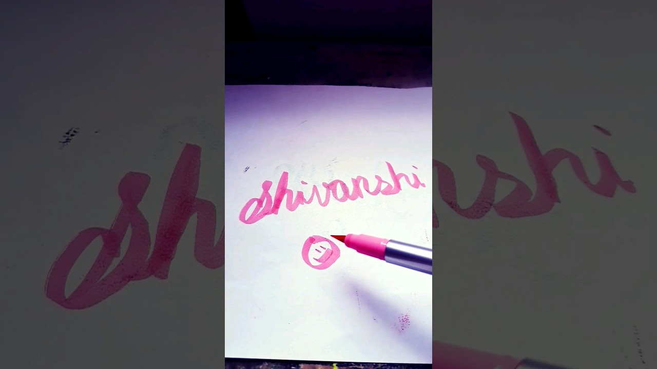 Shivanshi name calligraphy by me day 10#caligraphy - YouTube