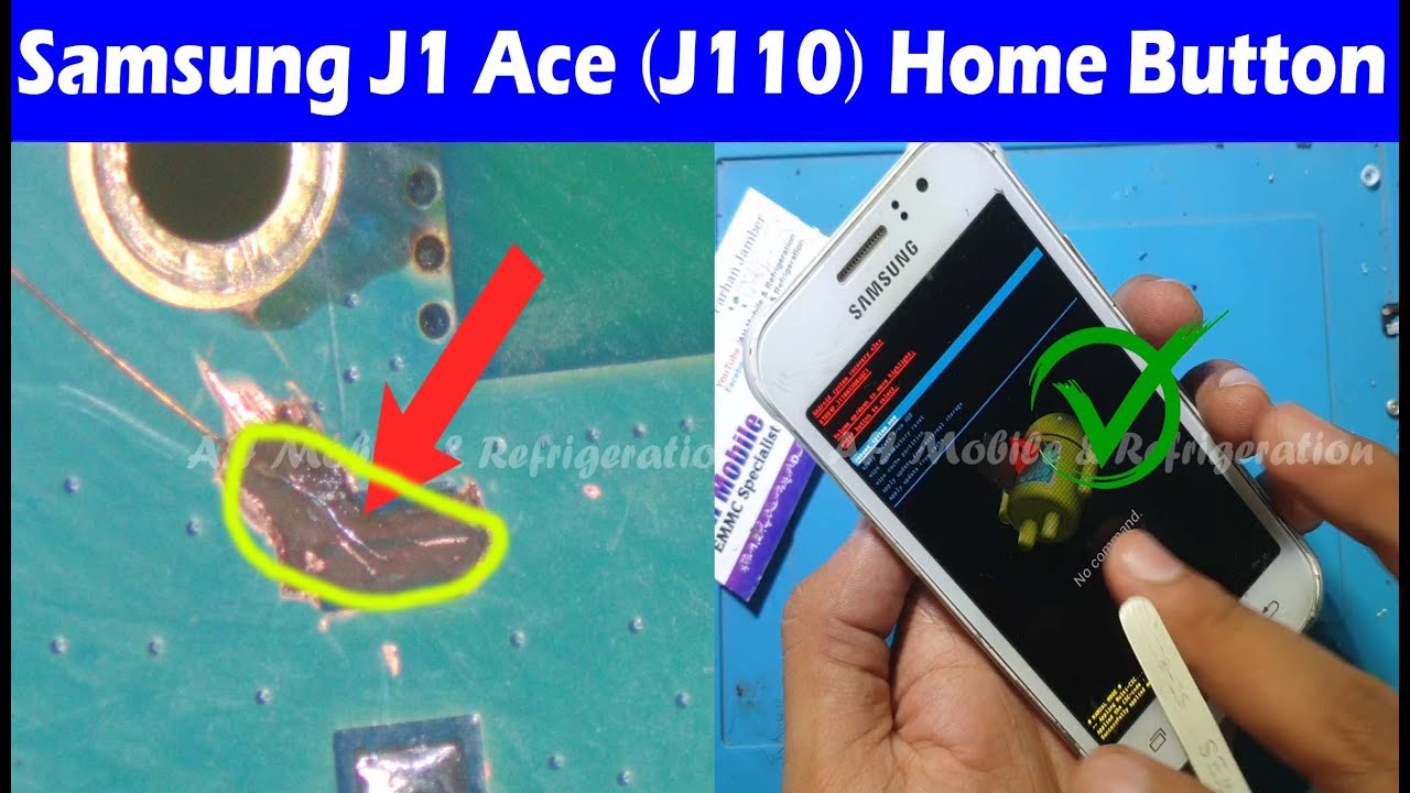 Samsung J1 Ace (J110H) Home Button Ways Jumper | Borneo Tool - YouTube