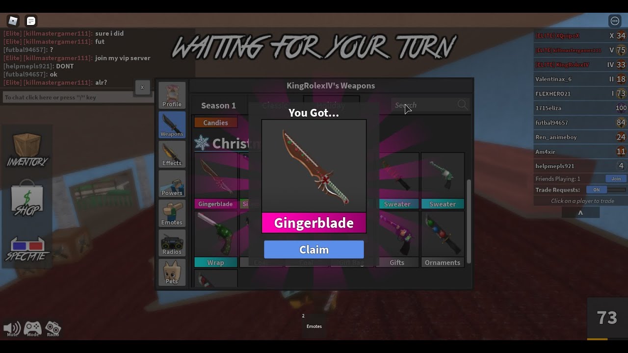 Trading Ghost Blade for Ginger Blade in MM2. Finishing my GINGER SET ...
