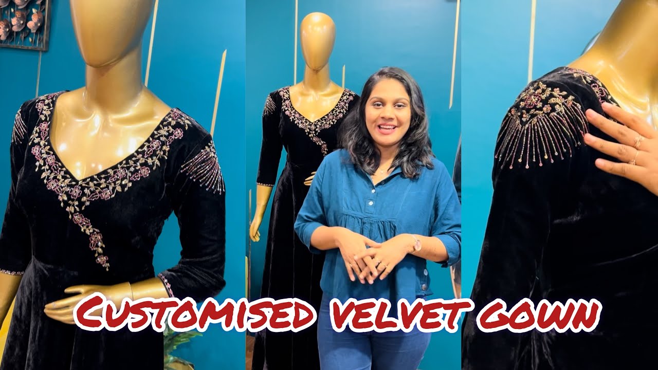 Velvet Designer Gown made by Evanshi designs👗| New updates | Trivandrum ...