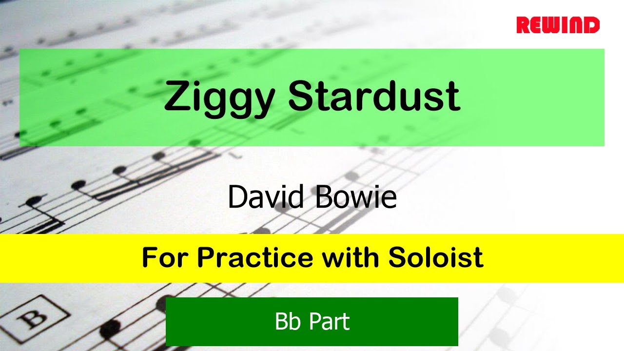 David Bowie Ziggy Stardust Backing Track Bb Instruments for Practice ...