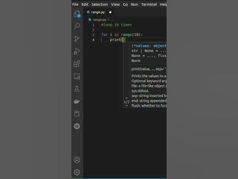 Using the python range function - YouTube