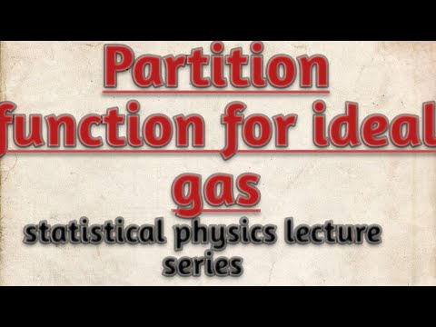 Partition function for an Ideal gas || statistical physics|| notes ...