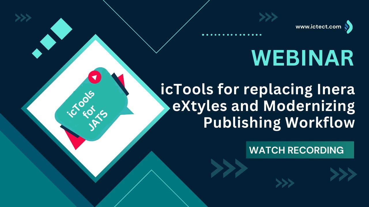 Webinar - icTools for replacing Inera eXtyles and Modernizing Publishing Workflow - YouTube