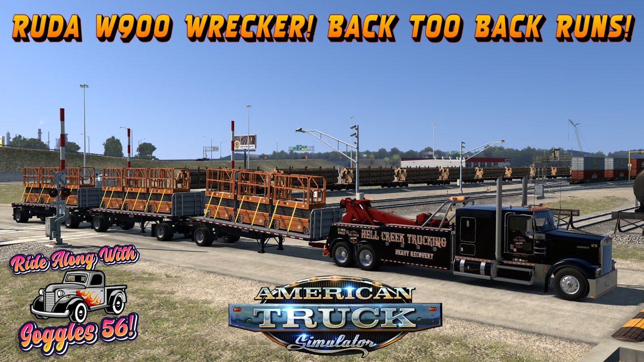 ATS | Ruda W900 Wrecker Run x 2! Hell Creek Trucking Skin! - YouTube