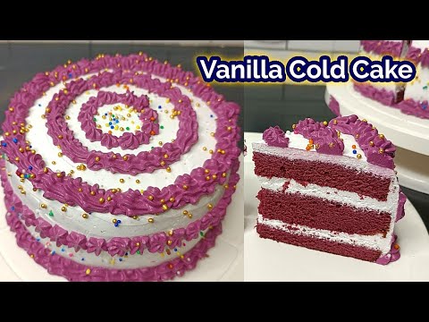 Vanilla Cold Cake Recipe | Simple Design Vanilla Cold Cake | Vanilla ...