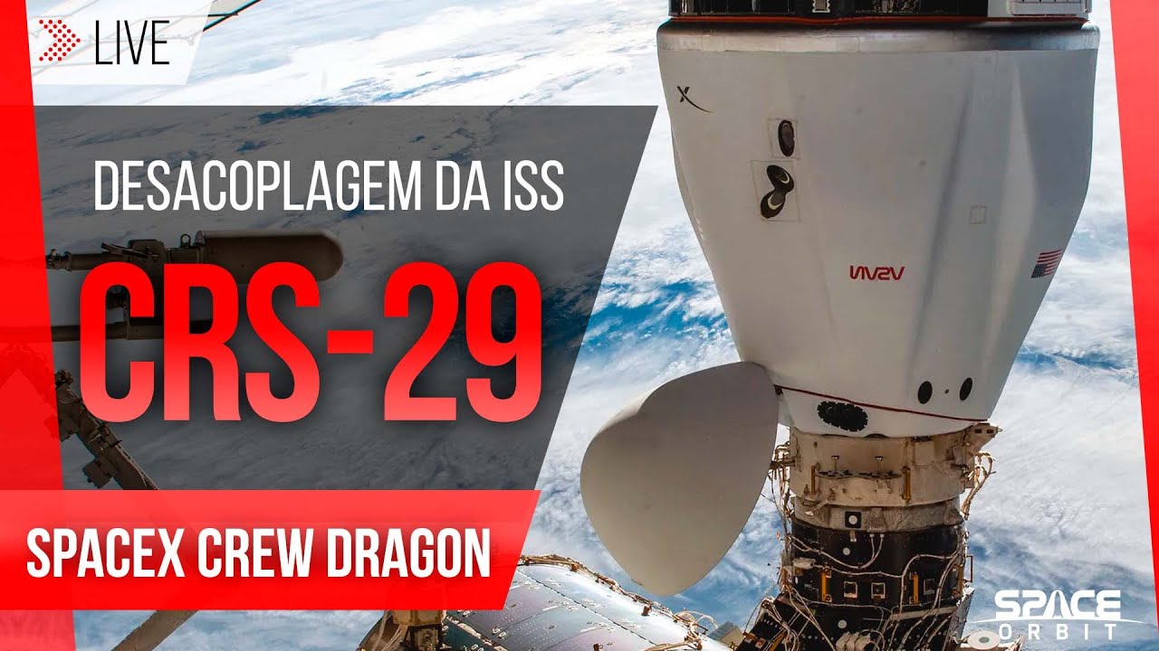 SAÍDA DA CREW DRAGON DA ESTAÇÃO ESPACIAL - CRS-29 - YouTube