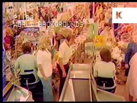 1970s Busy UK Supermarket, Checkout, Till - YouTube