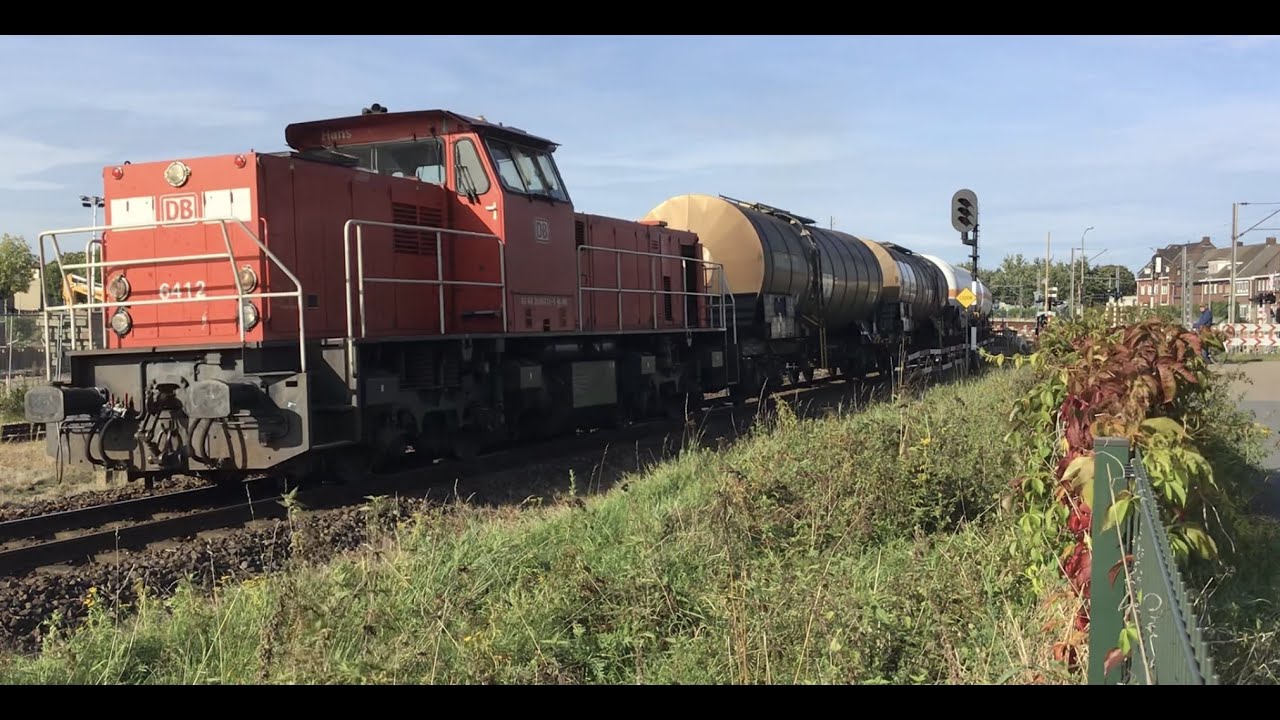 DB Cargo Diesel Locomotive 6412 With Mixed Tankers Freight Train at ...
