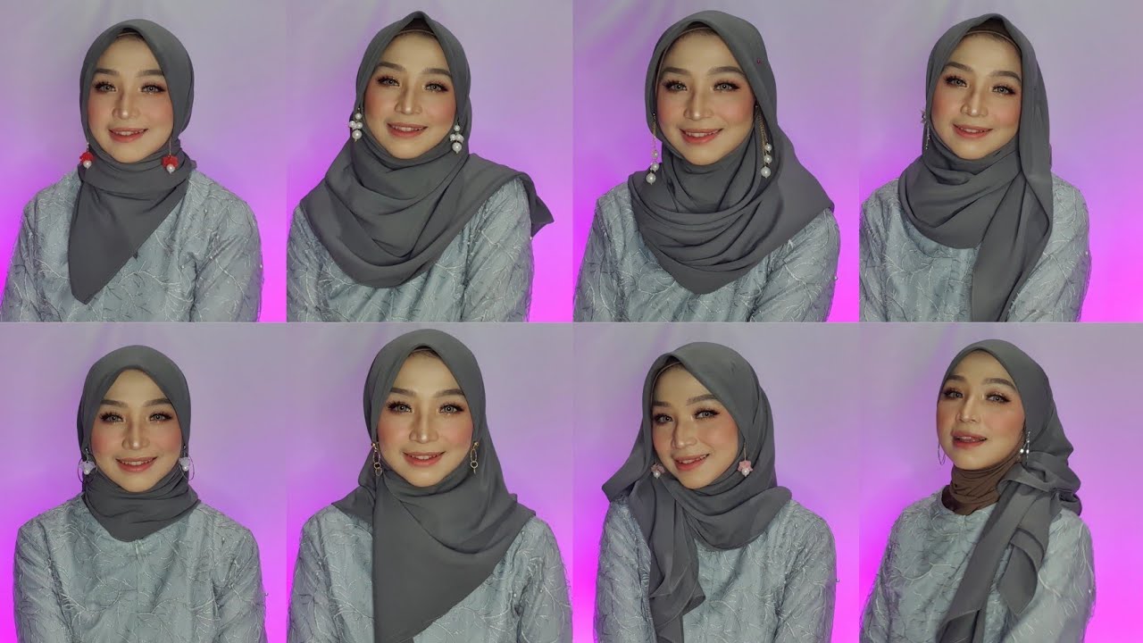 TUTORIAL HIJAB SQUARE PAKAI ANTING HIJAB | REVIEW KOSMETIK MIRELLE ...