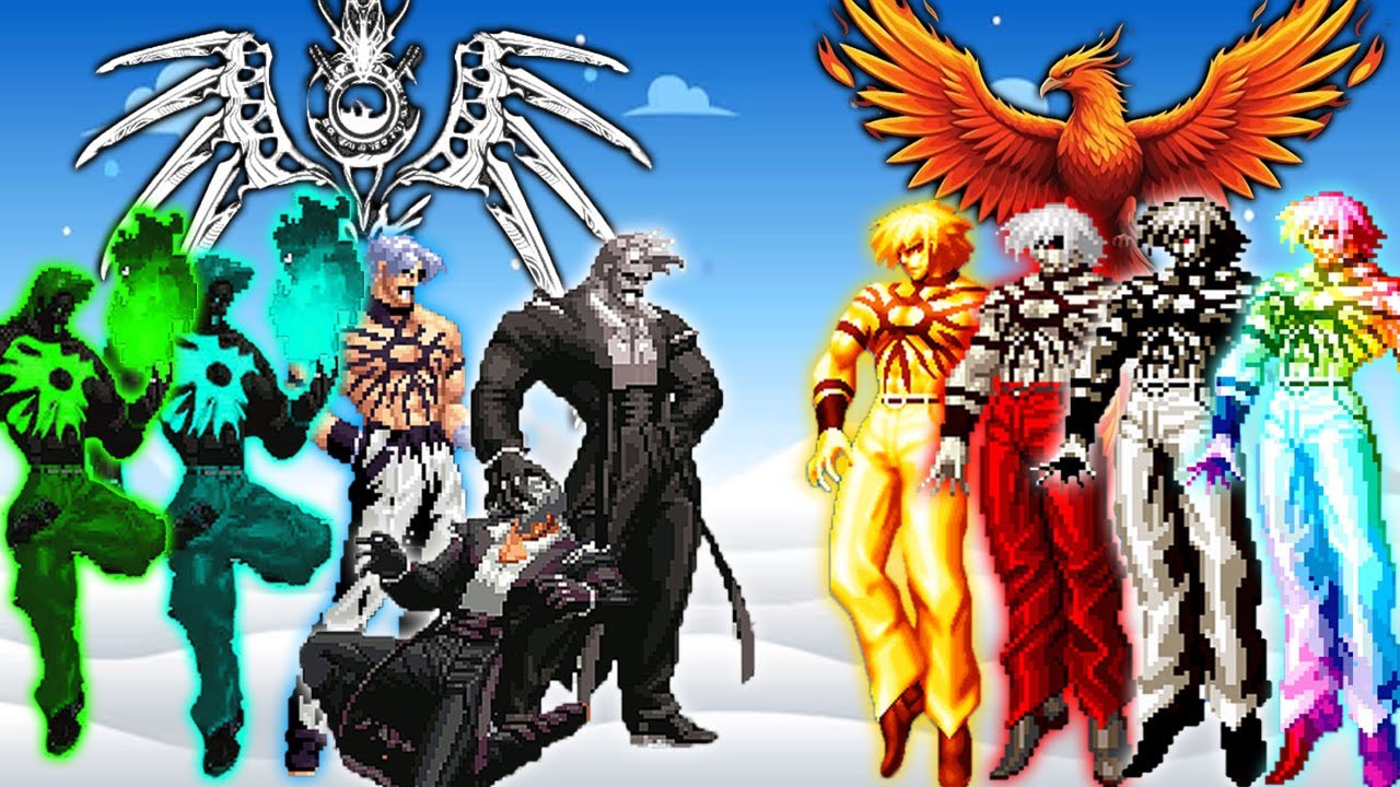 [Mugen KOF] Phoenix Orochi Team Vs Rugal Soul Team - YouTube