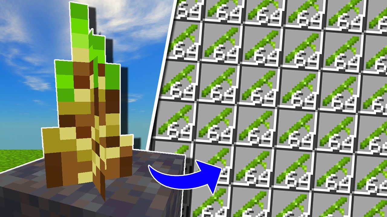 Die Beste Einfachste Minecraft Bambusfarm ohne Redstone Wissen ...