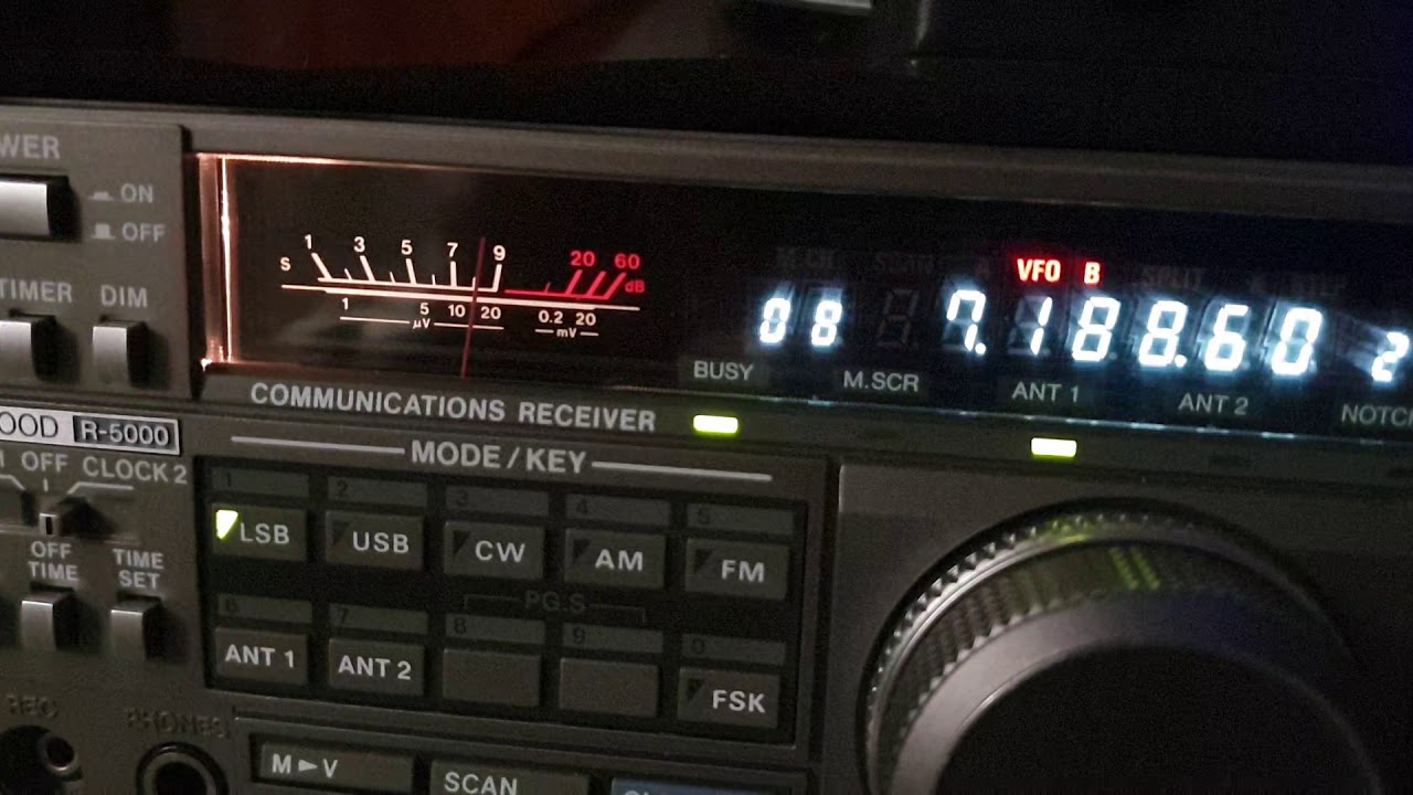 Kenwood R-5000 with AOR LA400 Magnetic Loop Antenna - YouTube