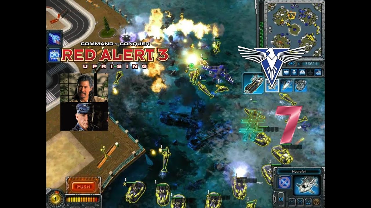 Red Alert 3 Uprising Challenge #7 (Aircraft Carrier) - ตะลุมบอนกลางทะเล ...