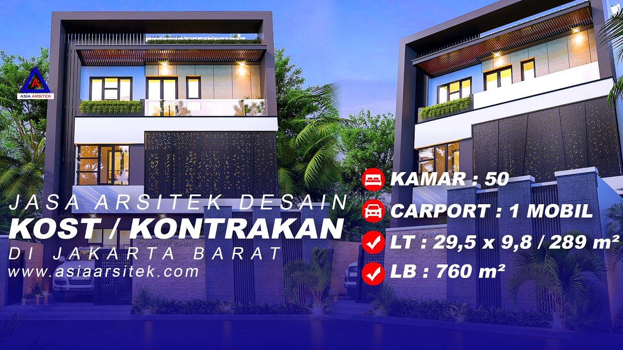 Jasa Arsitek Desain Kost Kosan Kontrakan Minimalis Modern Di Jakarta ...