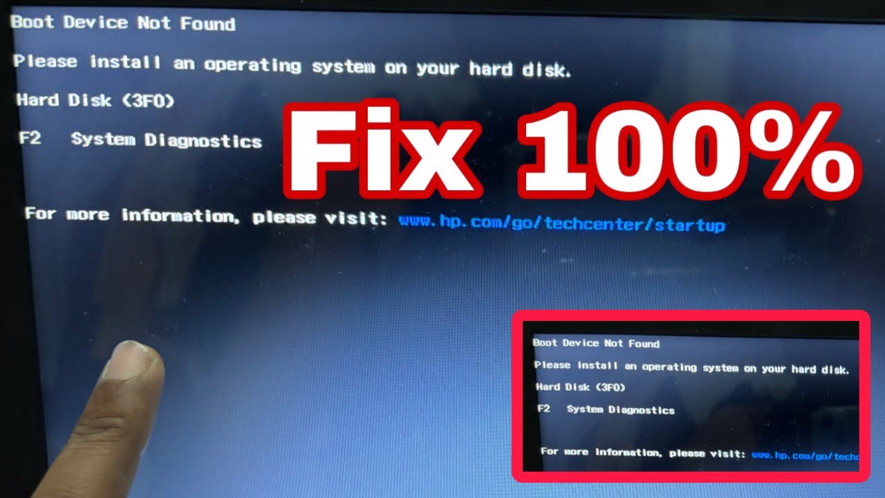 How to Fix Please Install an Operating System on your Hard Disk (3F0 ...