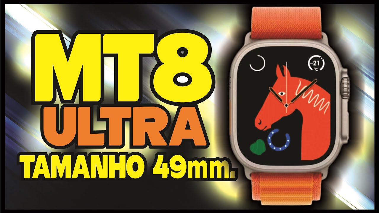Smartwatch IWO MT8 ULTRA com tela Gigante, NFC e Sensor de TEMPERATURA ...