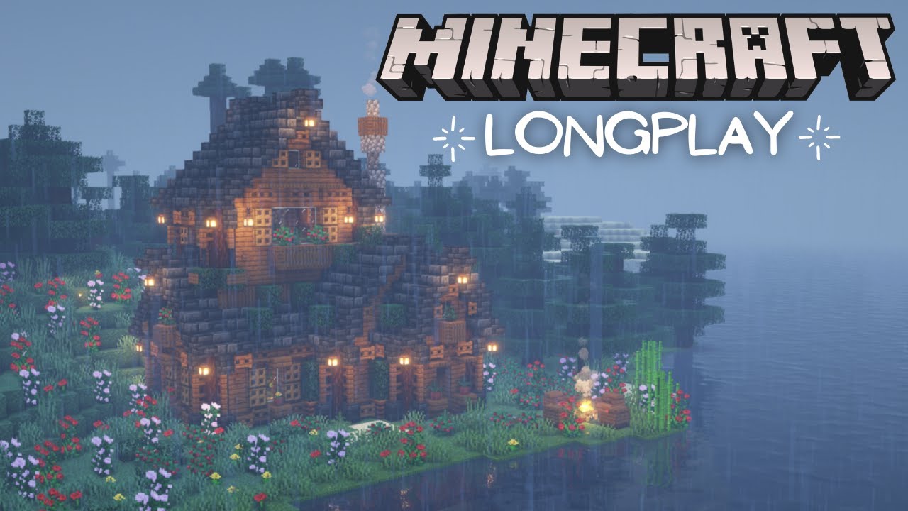 Minecraft Relaxing Longplay - Rainy Spruce Cottage, Peaceful 1.18 ...