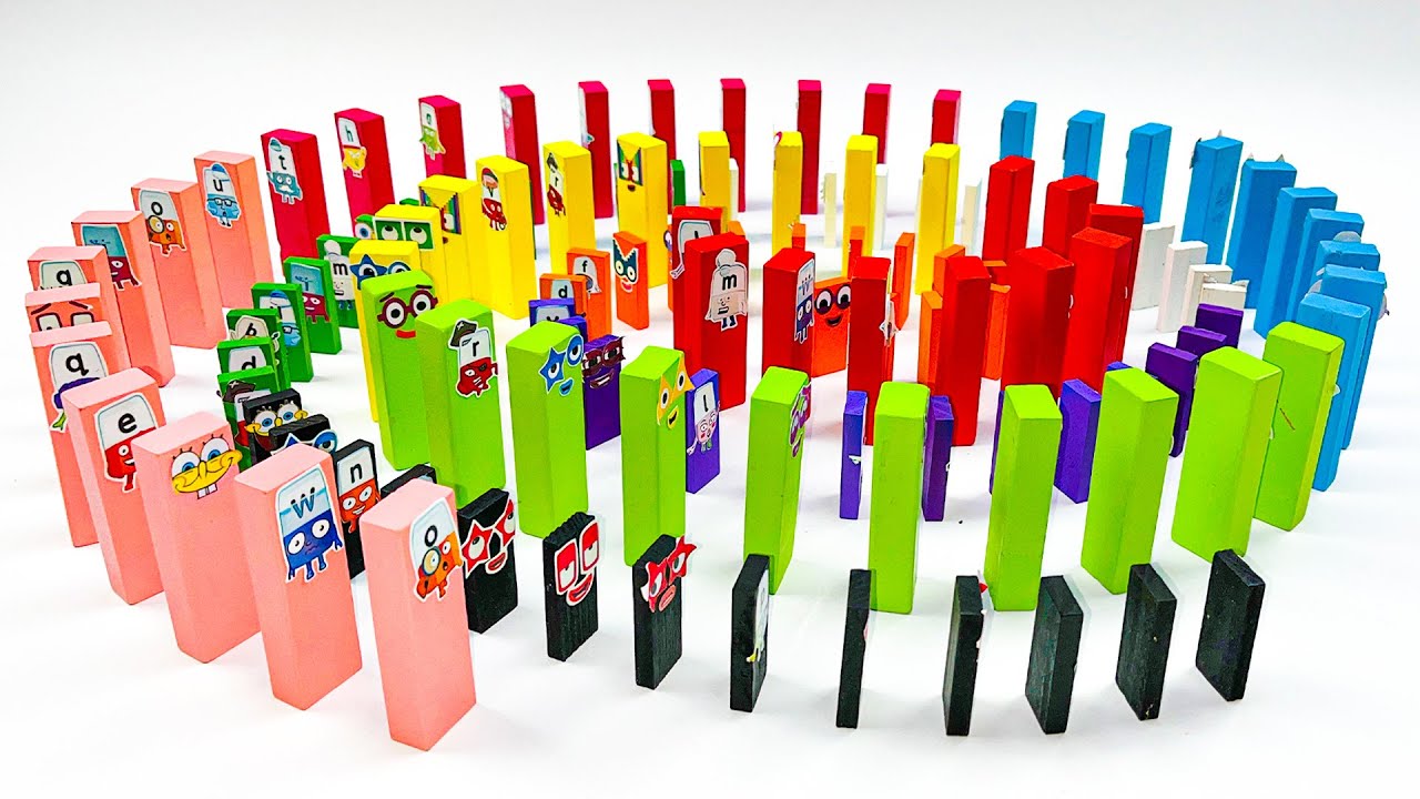 Numberblocks Dominoes Falling! Making Numberblocks from Mathlink Cubes ...