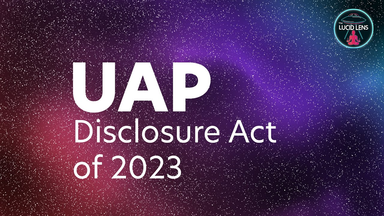 UAP Schumer Amendment UFO Disclosure Act 2023 - YouTube