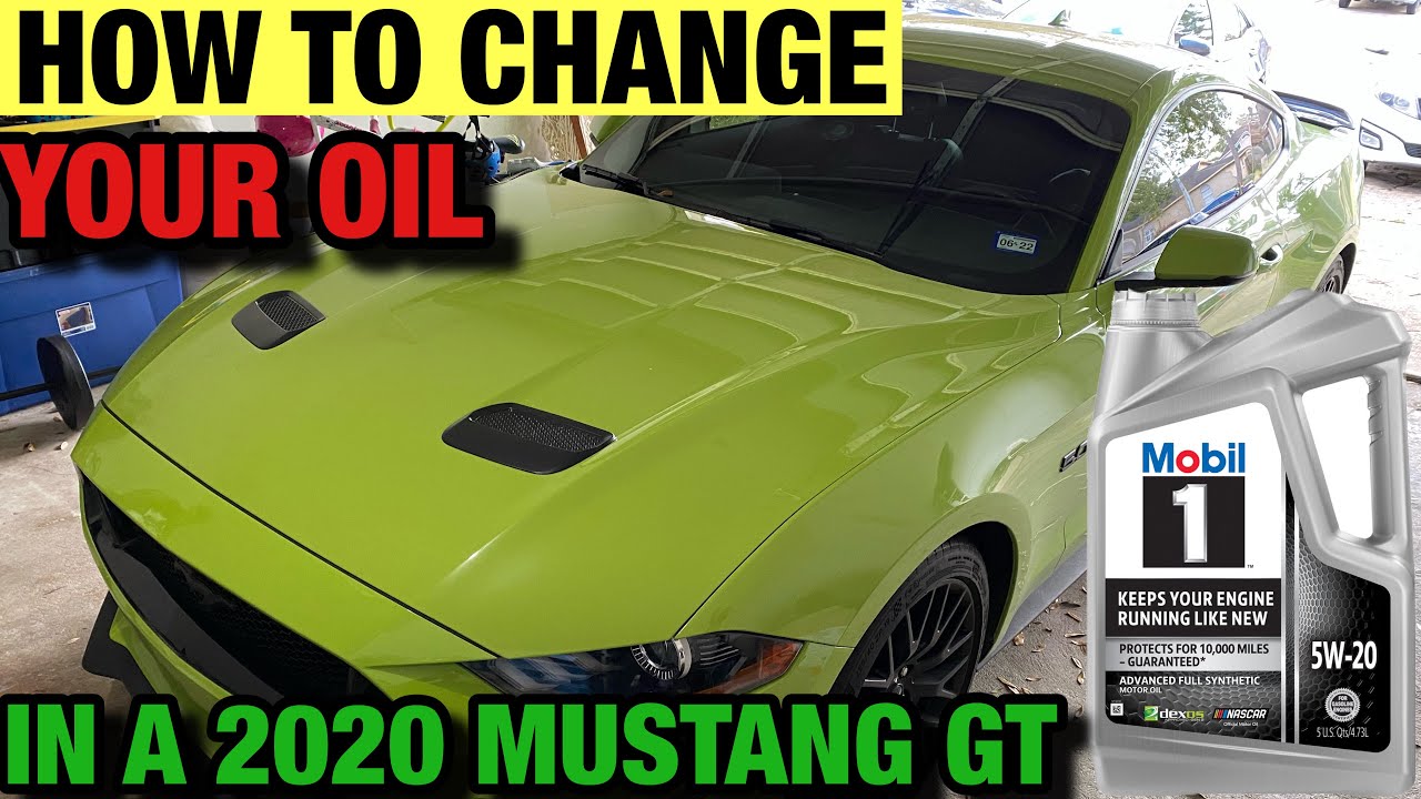 STEP BY STEP ON HOW TO CHANGE THE OIL IN A 2020 FORD MUSTANG GT | 5W20 ...