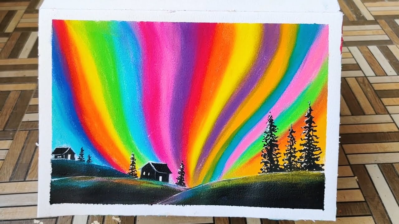 How to make northern lights | Aurora borealis | Colorful sky | How to ...