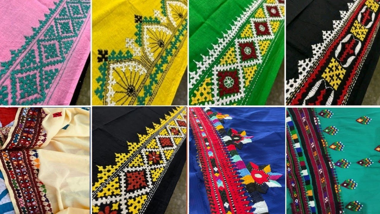 Latest Sindhi Embroidery Dupatta Designs | Beautiful Sindhi Hand ...
