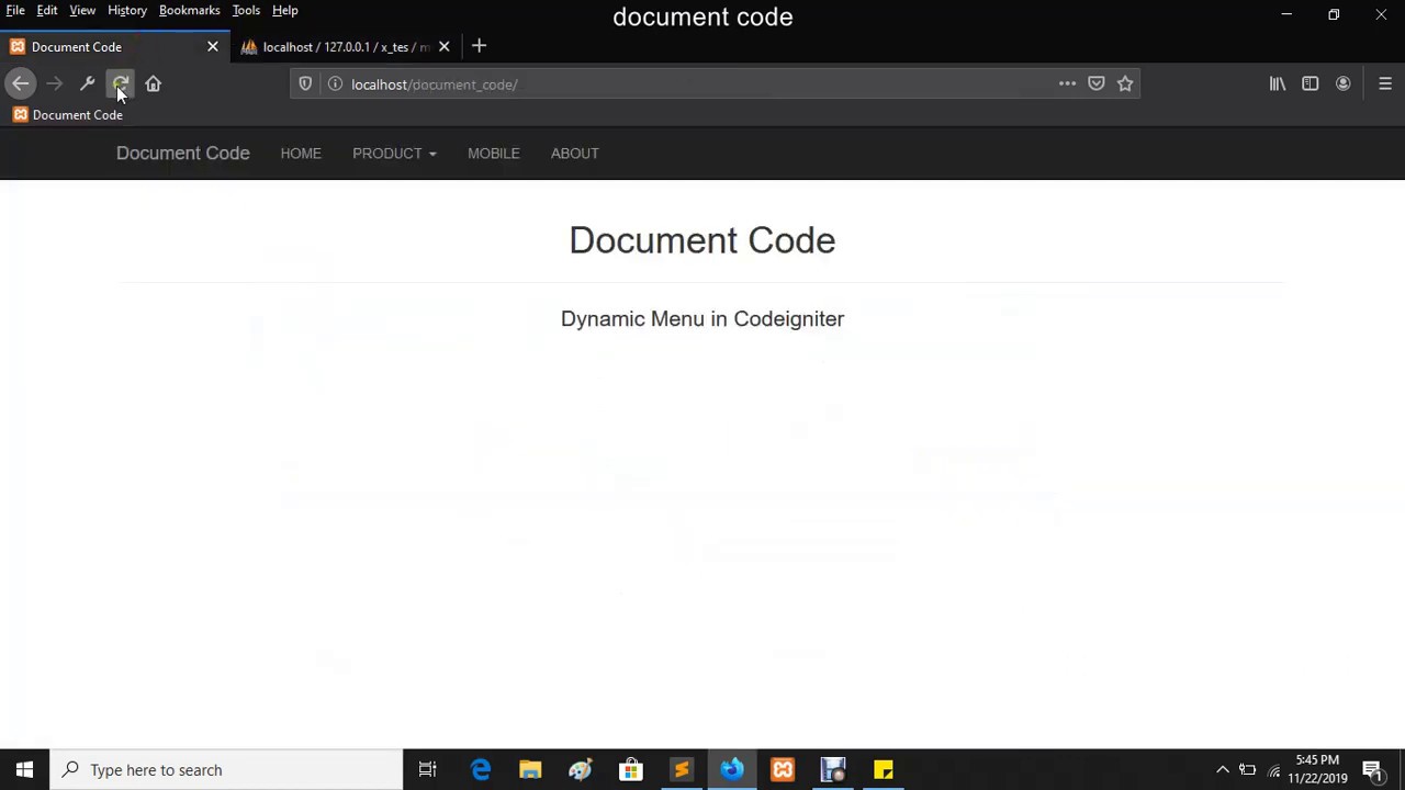 Dynamic Menu in Codeigniter - YouTube