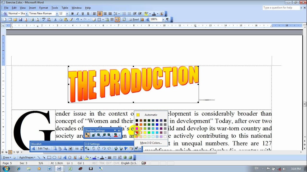 How to Drop Cap... and Column.wmv - YouTube