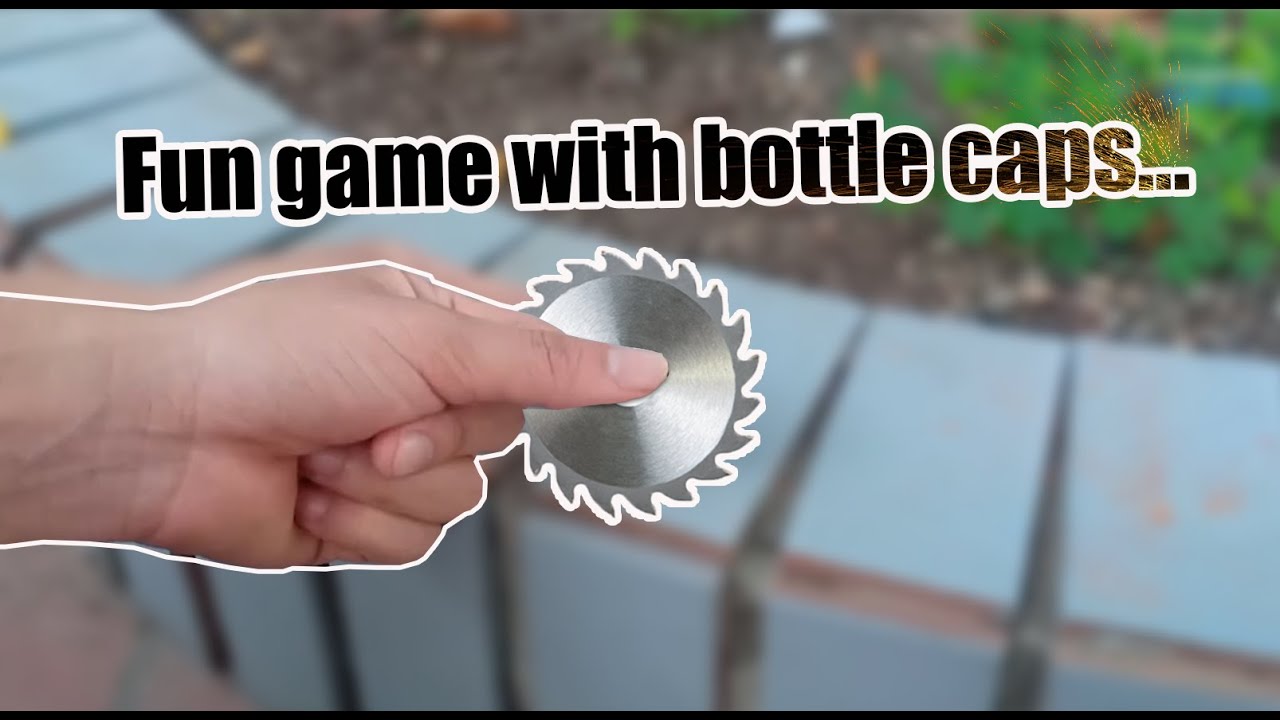 Fun game with bottle caps... - YouTube