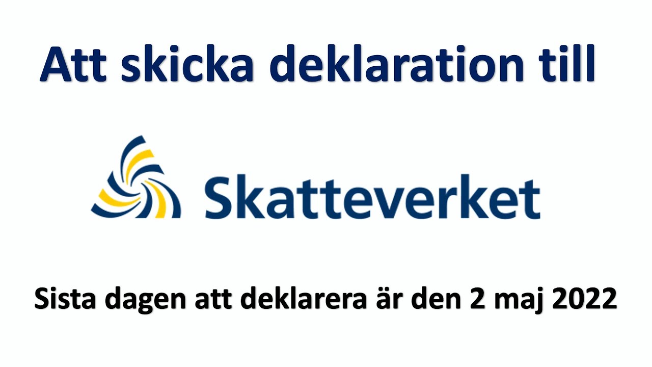 Så här skickar man deklaration till Skatteverket - YouTube