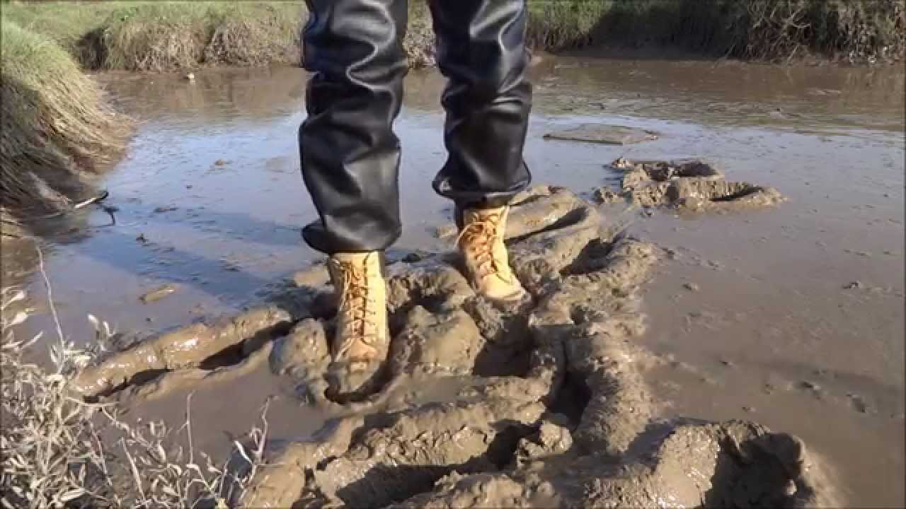 Booted in estuary mud - YouTube