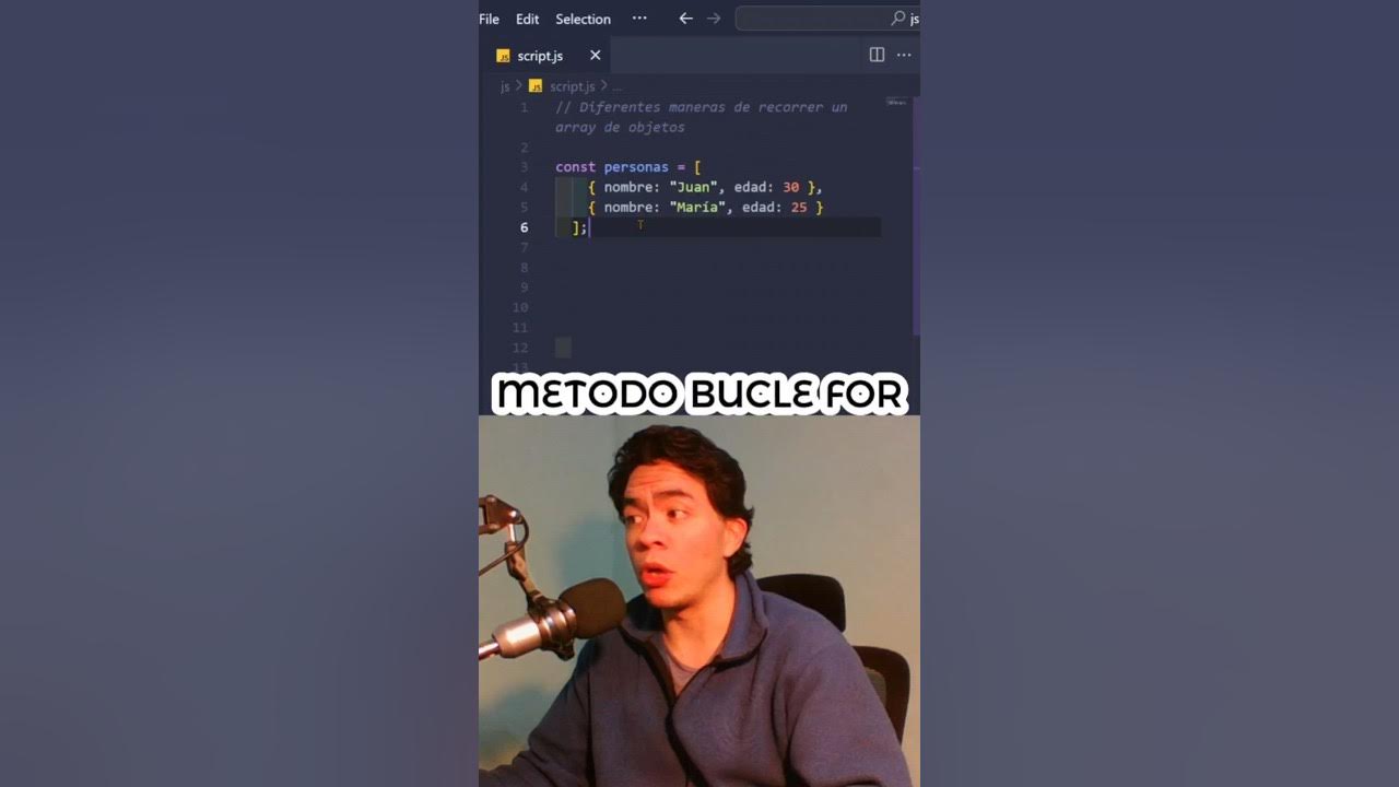 Método BUCLE FOR de JavaScript #profelauta #desarrolloweb #javascript #frontend #array - YouTube