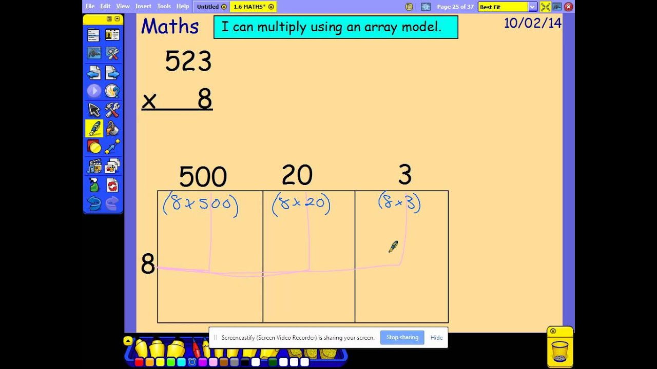 4th Grade Mulitplication Array Model - YouTube