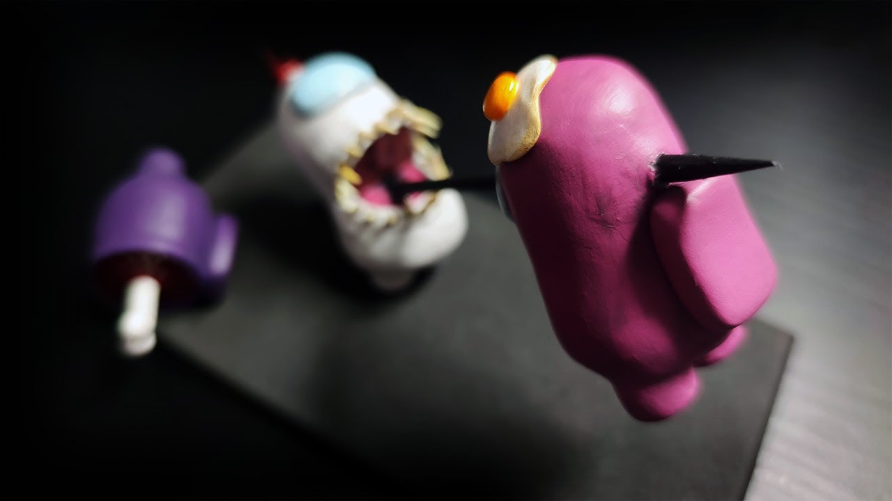 Fiz uma escultura do Among us | Escultura em biscuit - YouTube