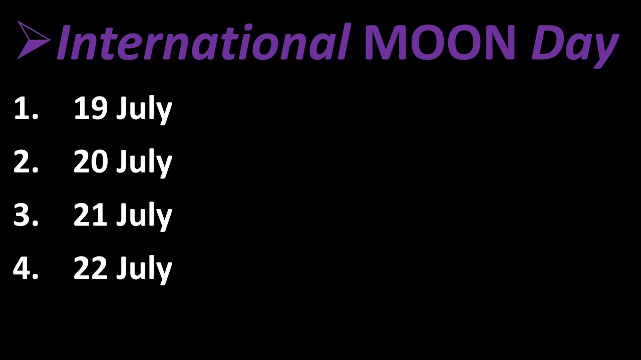 International Moon Day - YouTube
