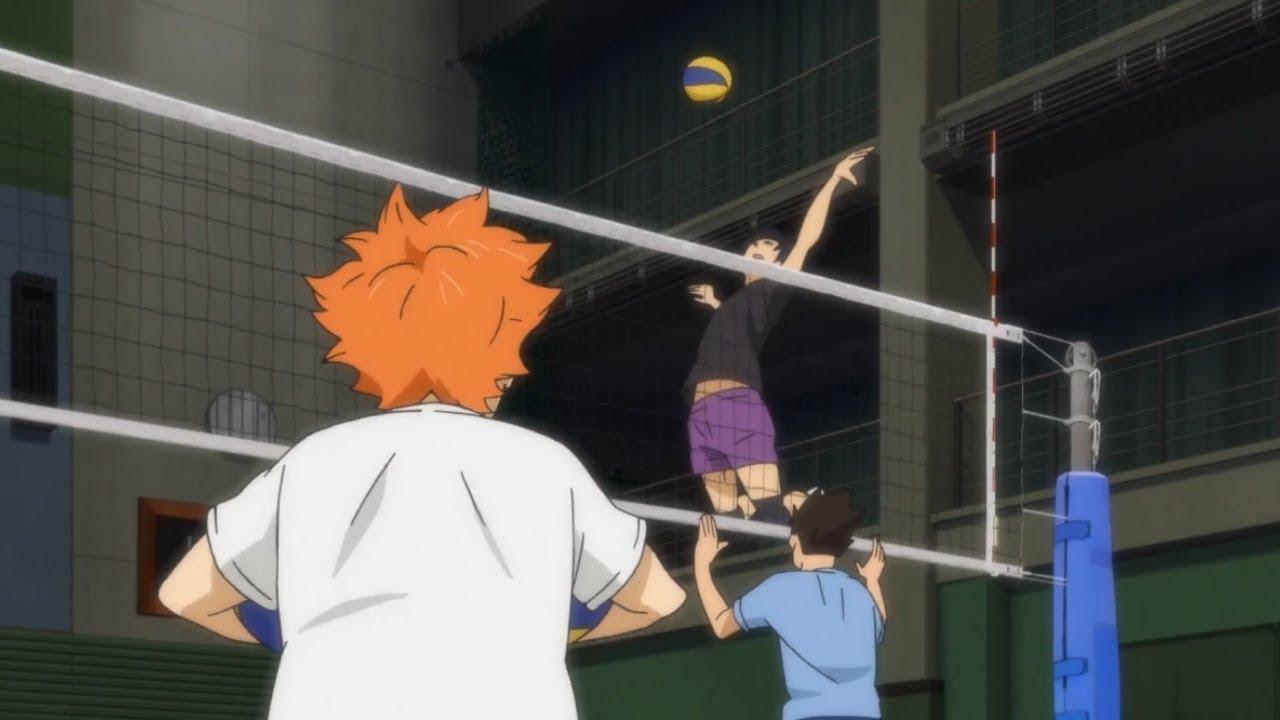Hinata Learns how to Receive Balls Haikyuu To The Top - YouTube