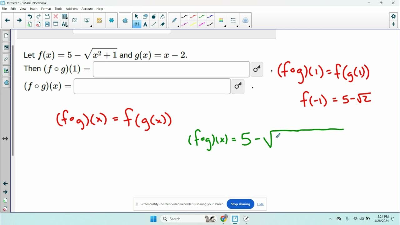 MAT161: Chapter 1 - Composition of Functions Crash Course - YouTube