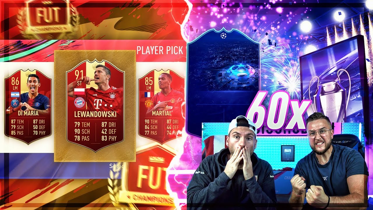 FIFA 19: FUT CHAMPIONS REWARDS +60x UCL SET PACK OPENING !! - YouTube