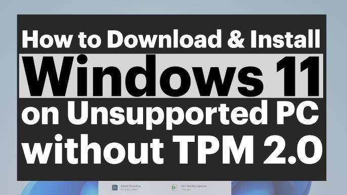How To Install Windows 11 Without Tpm 20 And Secure Boot Download New