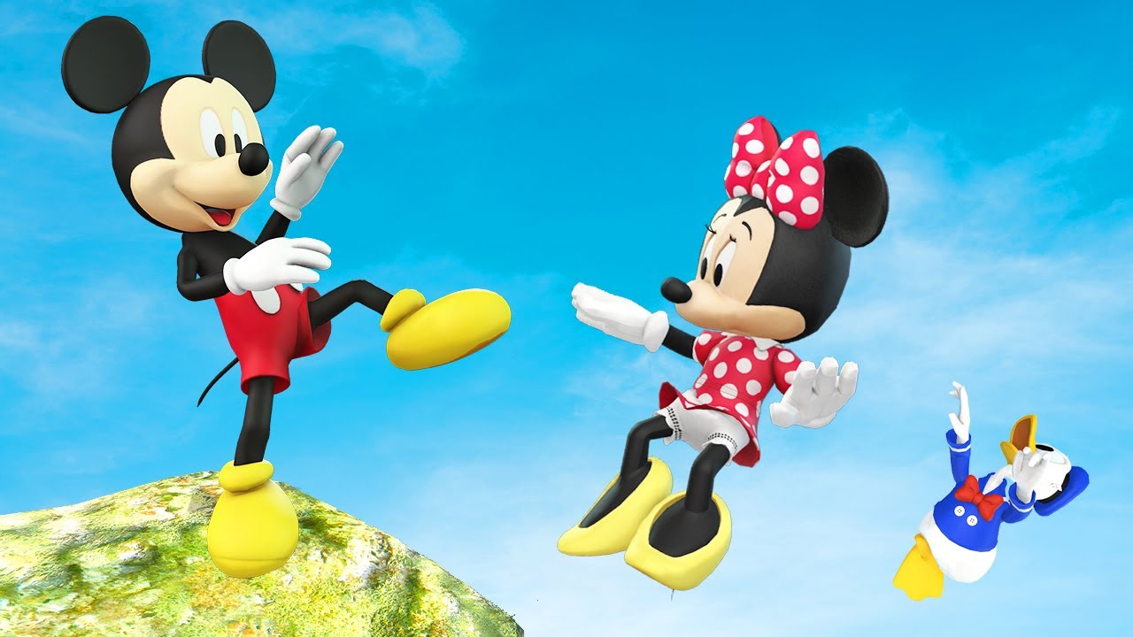 GTA 5 Mickey Mouse, Minnie & Donald Duck, Daisy Jumping Into Water Ep ...