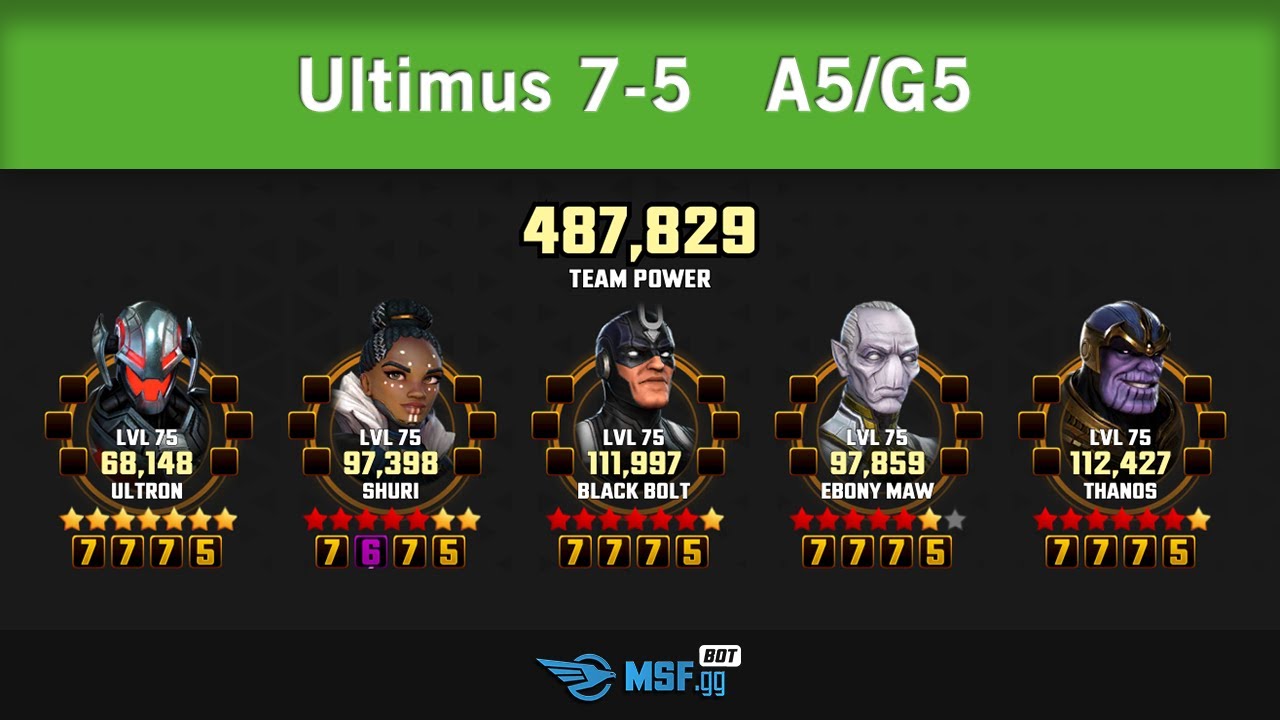 MSF Raid - Ultimus 7-5 - A5/G5 - Tanks (one-shot) - YouTube